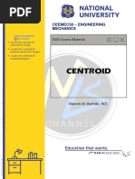 Centroid Formulas for Geometric Shapes | PDF | Area | Circle