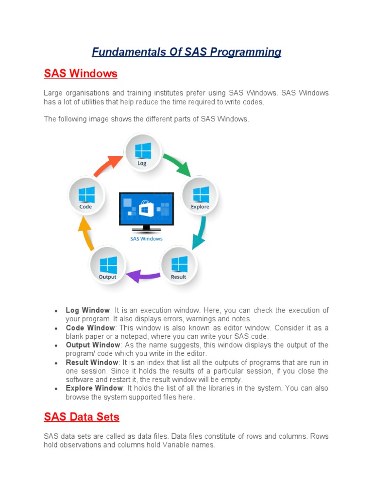 Sas Basics Pdf Control Flow Sas Software 