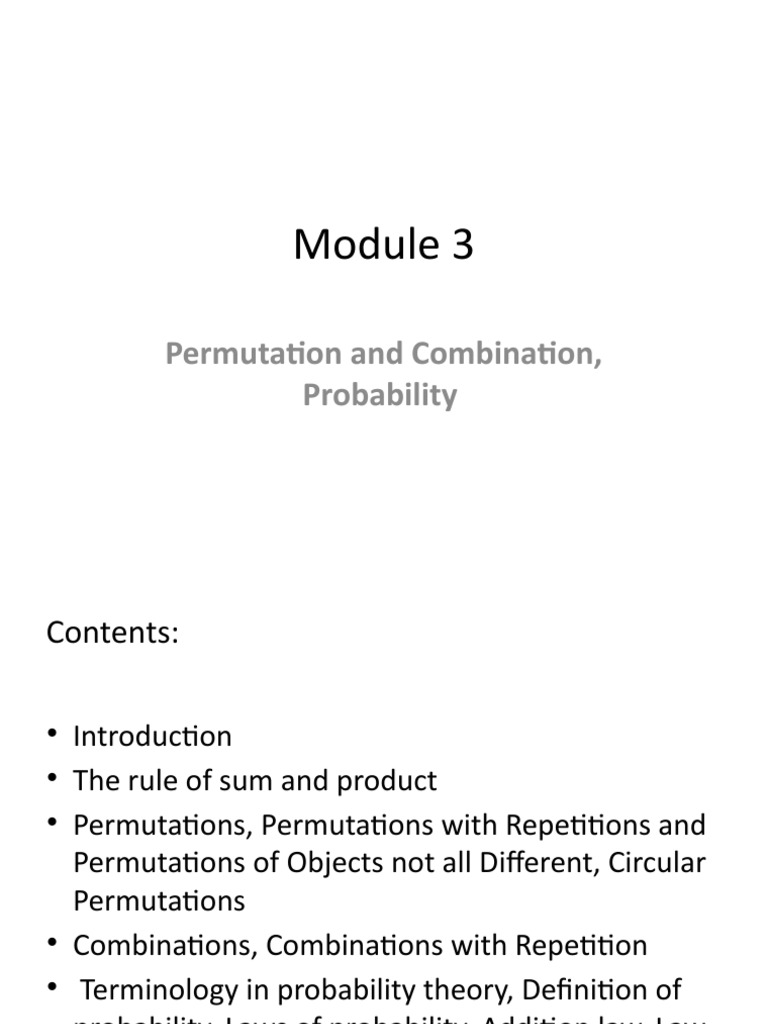 Permutations and Combinations Overview | PDF | Permutation | Multiplication