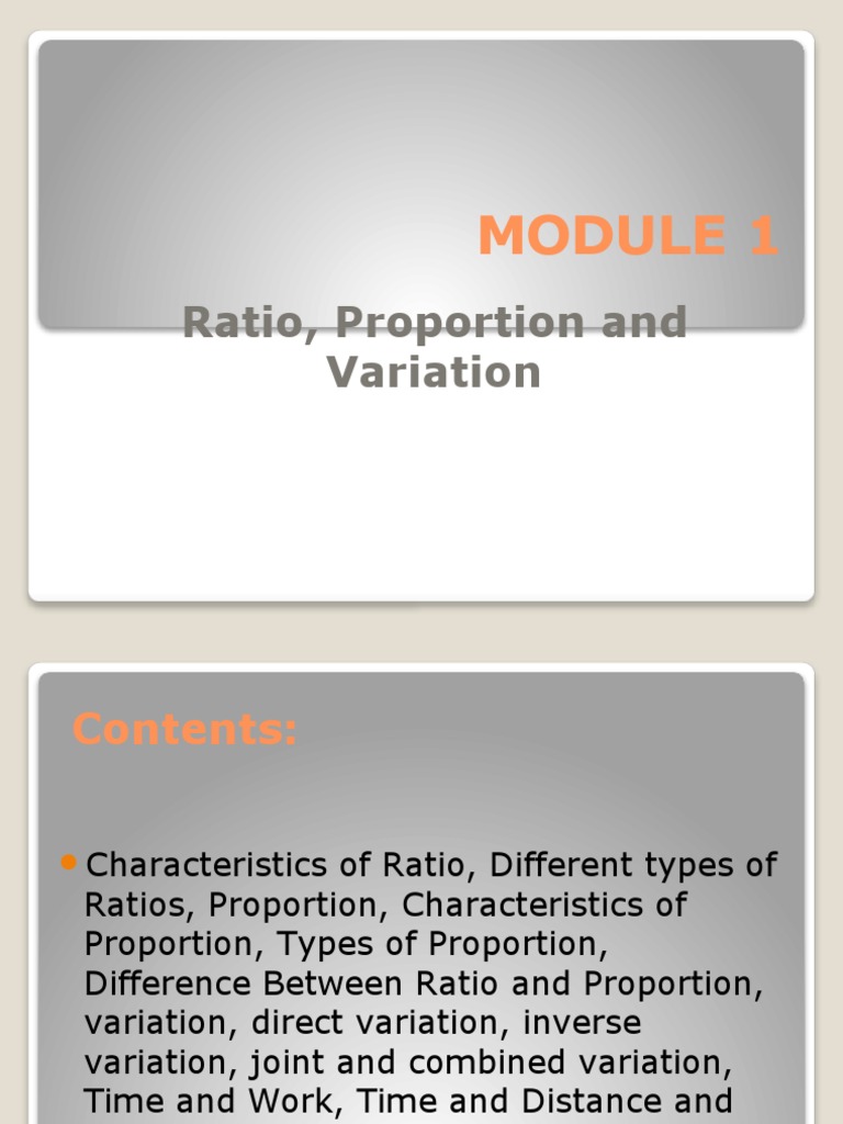 Ratio and Proportion | PDF | Ratio | Mathematics