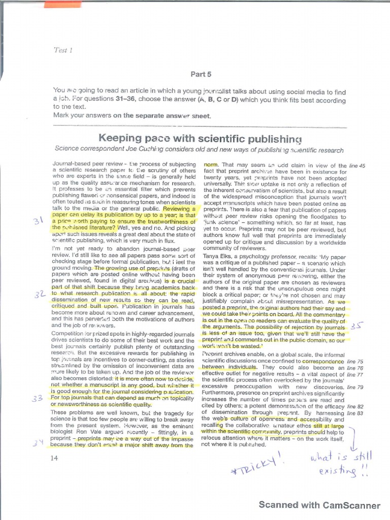 KEY Reading - Keeping Pace With Cientific... | PDF