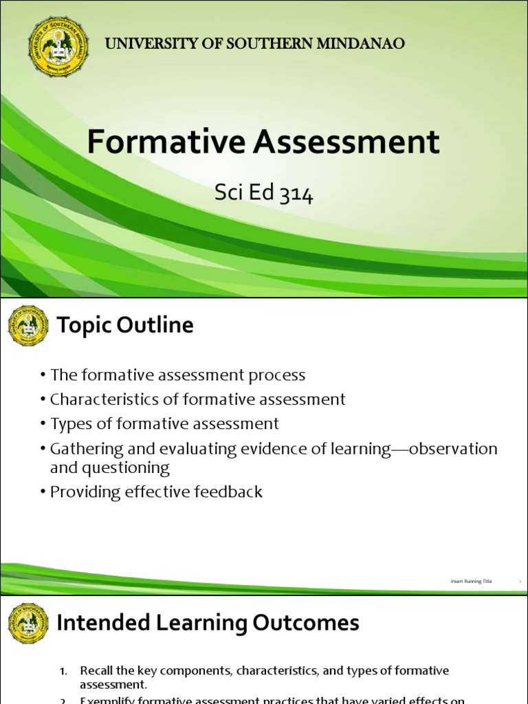 Characteristics of Formative Assessment | PDF | Nonverbal Communication ...