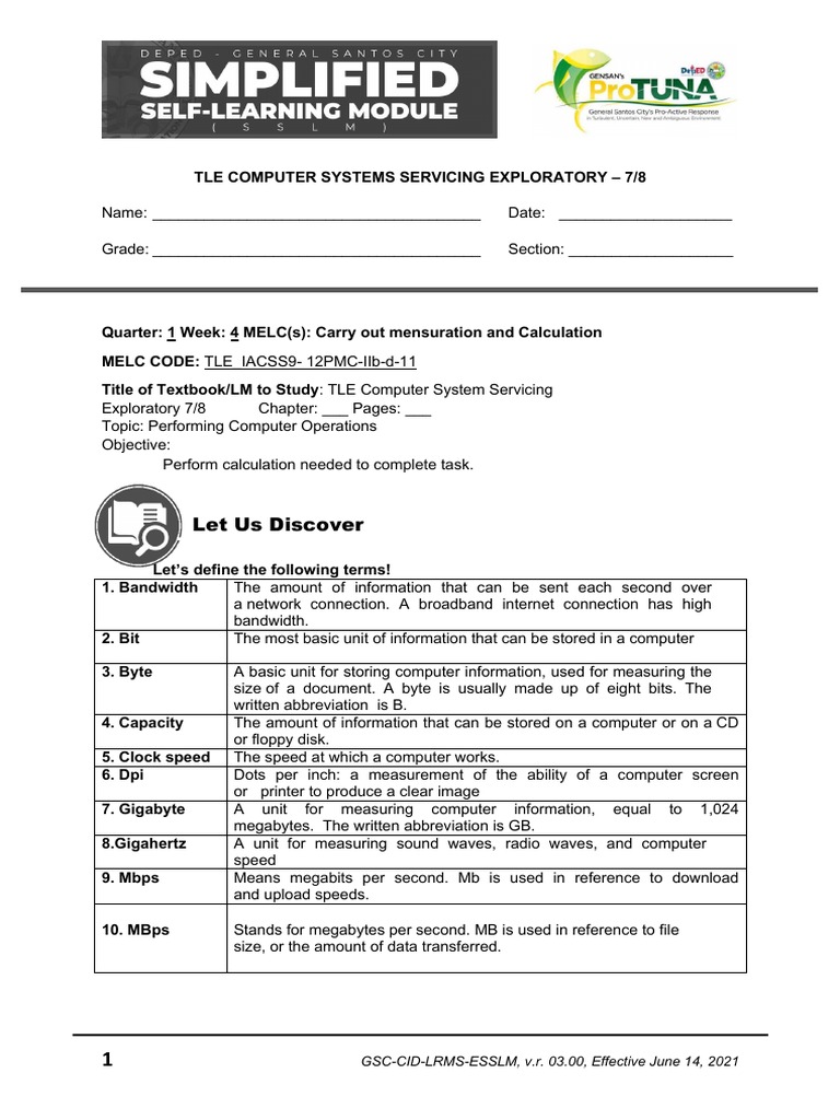 CSS 7 - 8 SSLMs 4 PDF | Download Free PDF | Byte | Bit