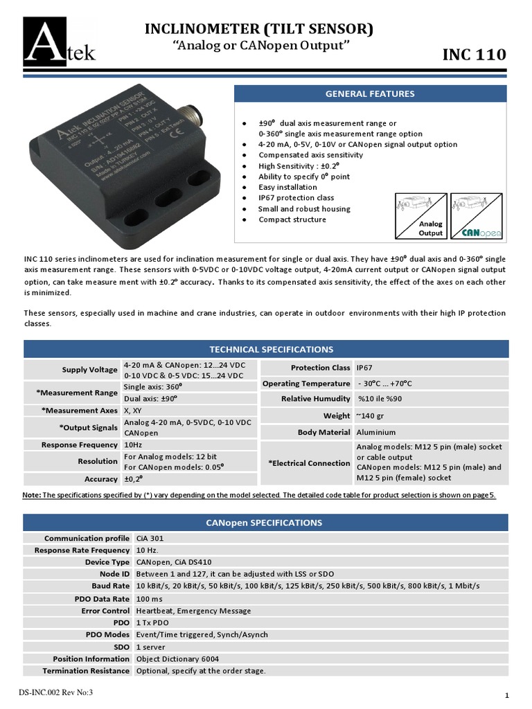DS INC 002 INC 110 Datasheet EN PDF | PDF | Electricity | Electronics