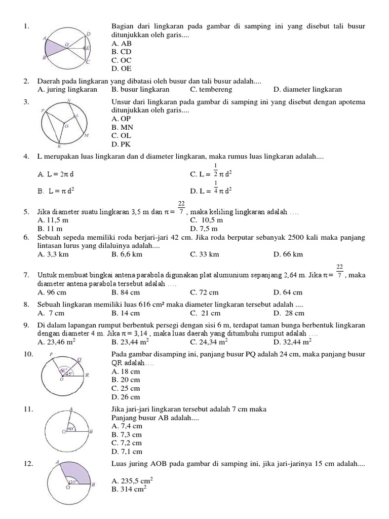Soal PAT Matematika Kelas 8 | PDF