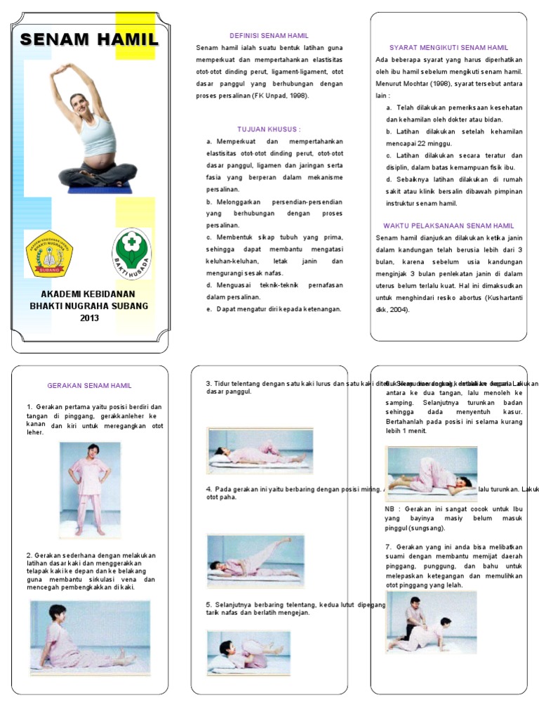 Leaflet Senam Hamil | PDF