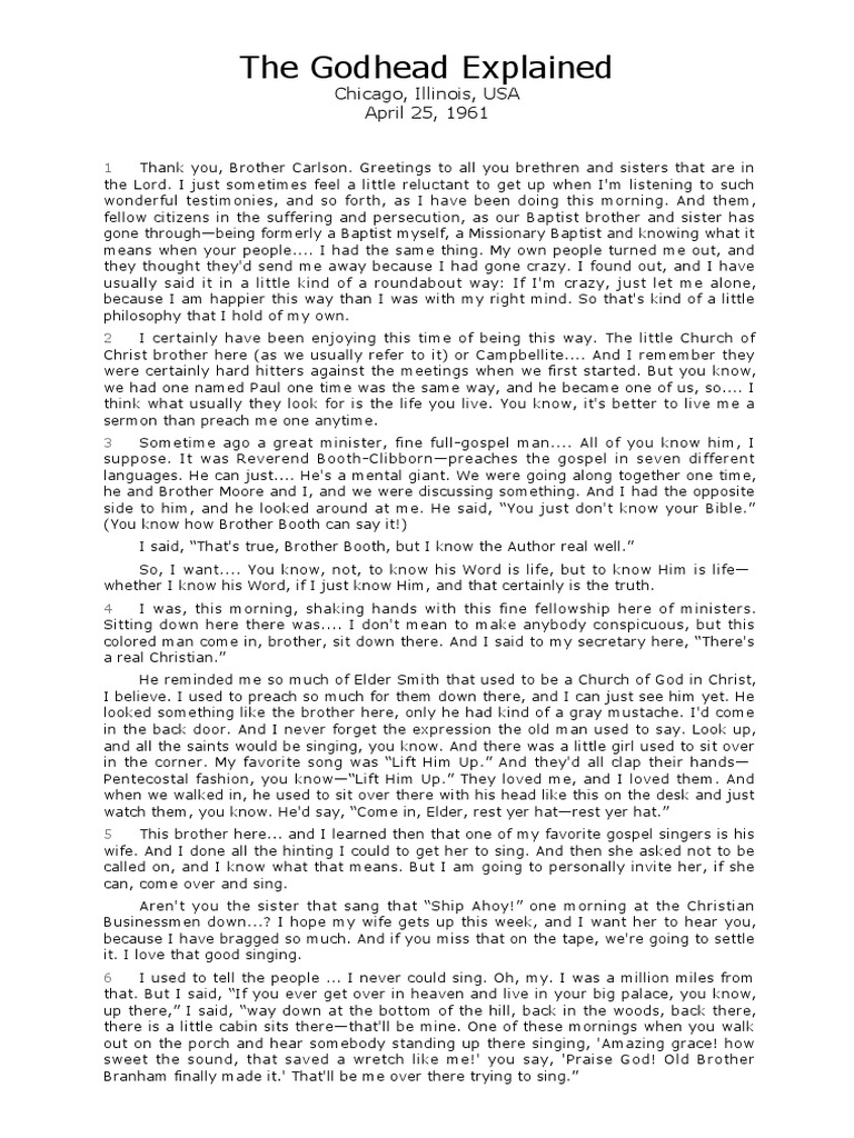 English 61-0425B A4-FullSheet | PDF | God The Father | Jesus