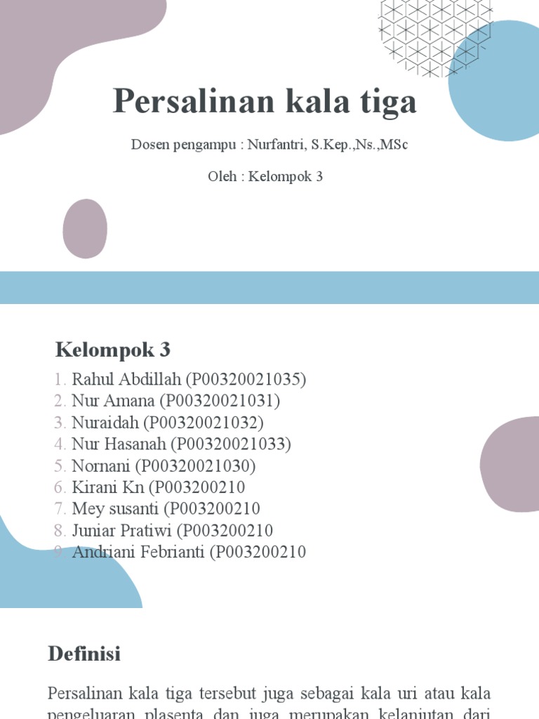 Persalinan Kala 3 | PDF