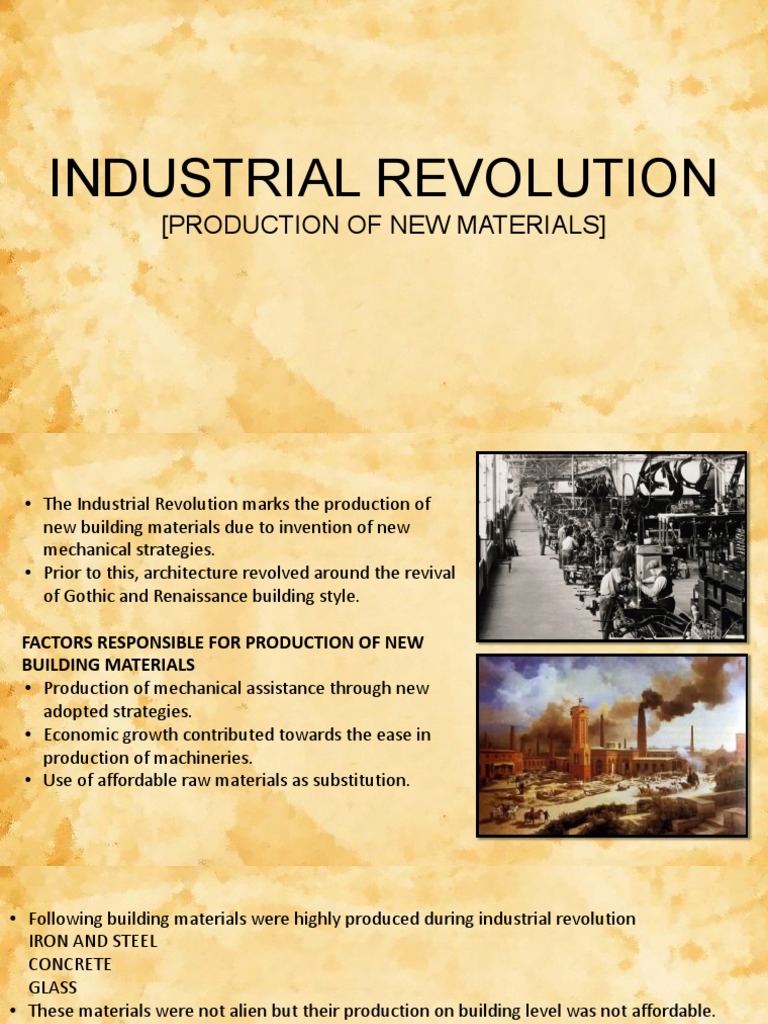 Industrial Revolution Materials | PDF | Cement | Iron