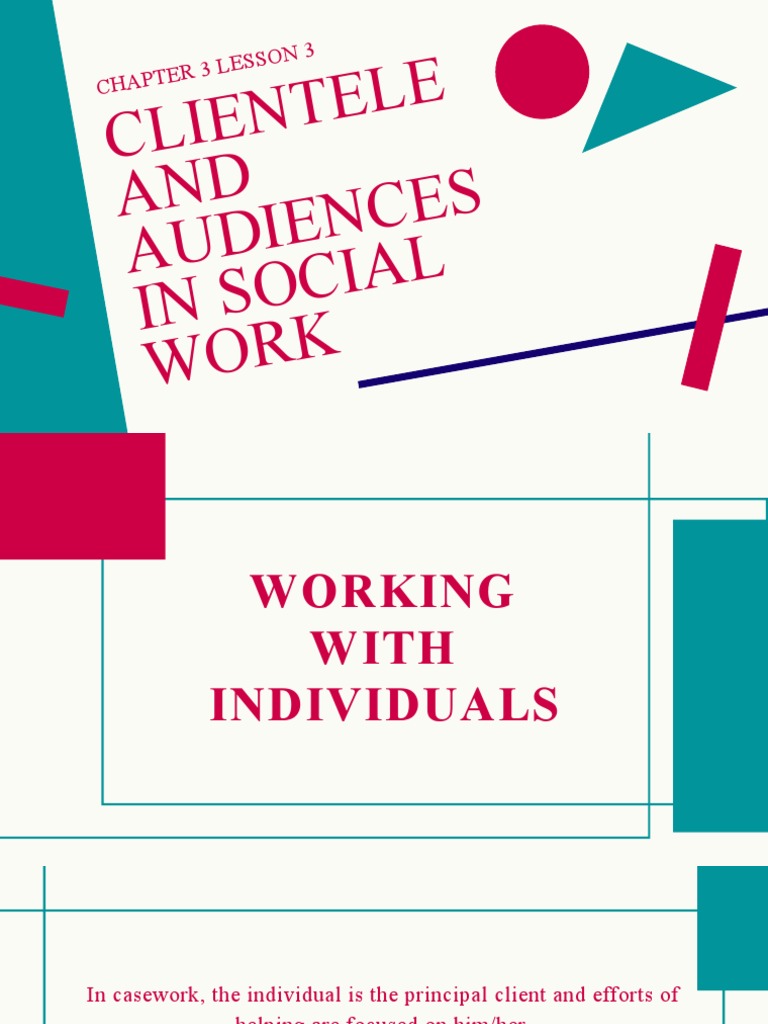 Social Work: Clientele and Audiences Insights | PDF | Social Group ...