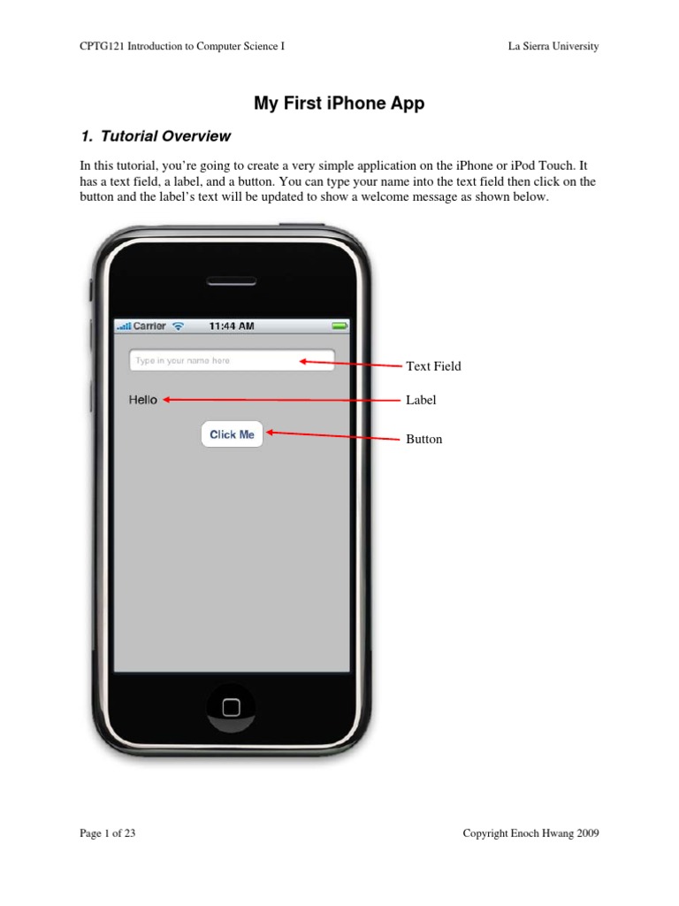 My First Iphone App: 1. Tutorial Overview | PDF | I Phone | Icon ...