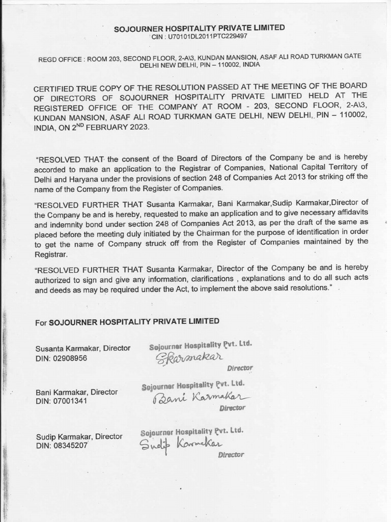 Board Resolution PDF | PDF