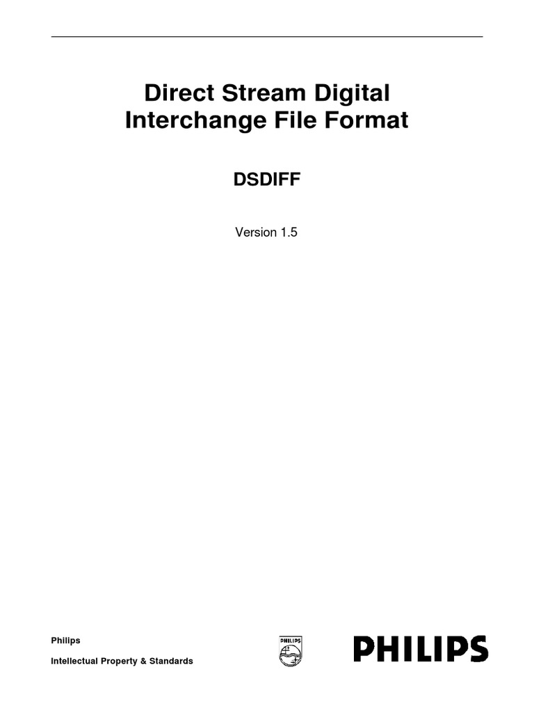 Philips DSD File Format Specification | PDF | File Format | Integer (Computer Science)