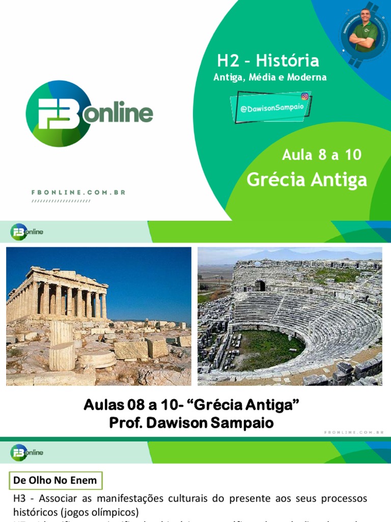 H2 Aula 8 A 10 - Grécia Antiga - 2018-1 | PDF | Grécia Antiga | Esparta