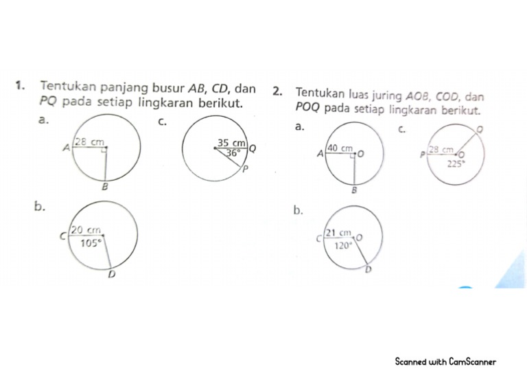 Latihan Soal Juring-Lingkaran | PDF