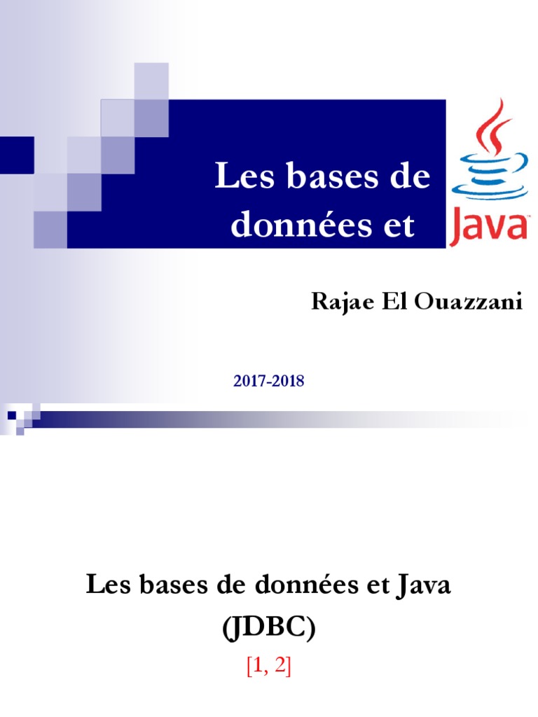 Introduction à JDBC et Bases de Données | PDF | MySQL | Java (Langage de programmation)