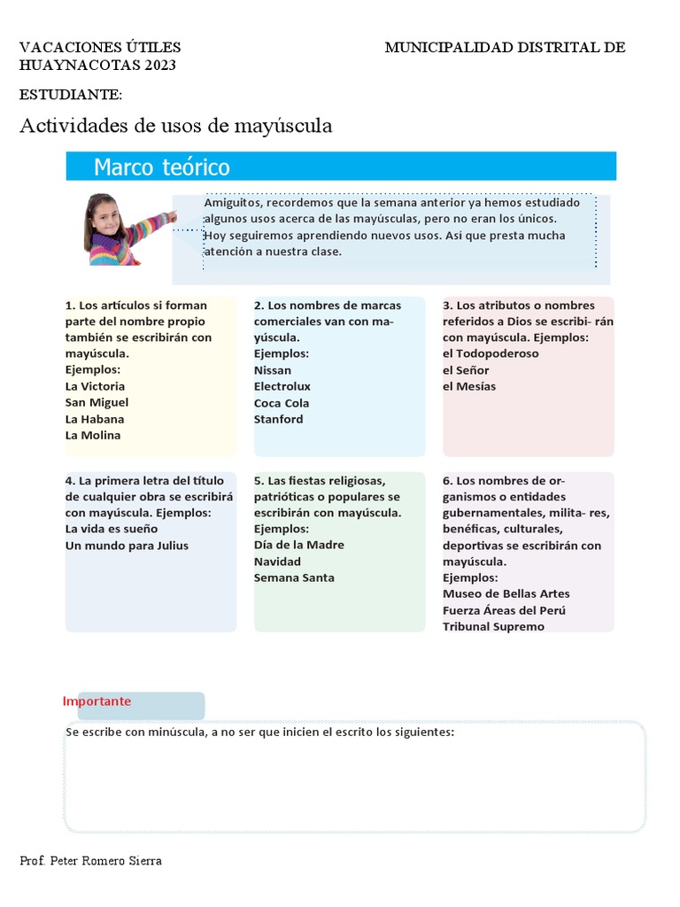 Ejemplos y Reglas de Mayúsculas | PDF | Perú | Dios
