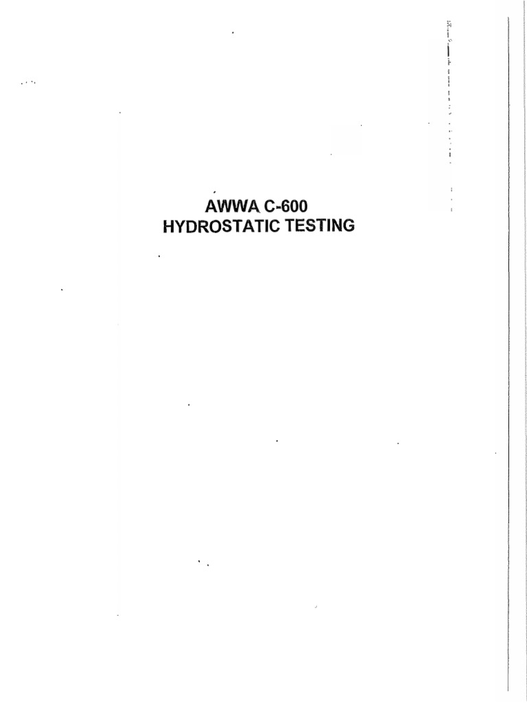 Awwa C600 | Download Free PDF | Manufactured Goods | Gases