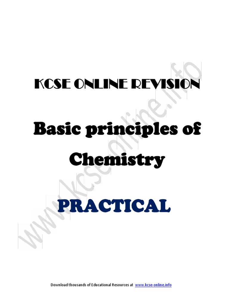 Basic Principles of Chemistry Practicals PDF | PDF | Precipitation (Chemistry) | Reaction Rate