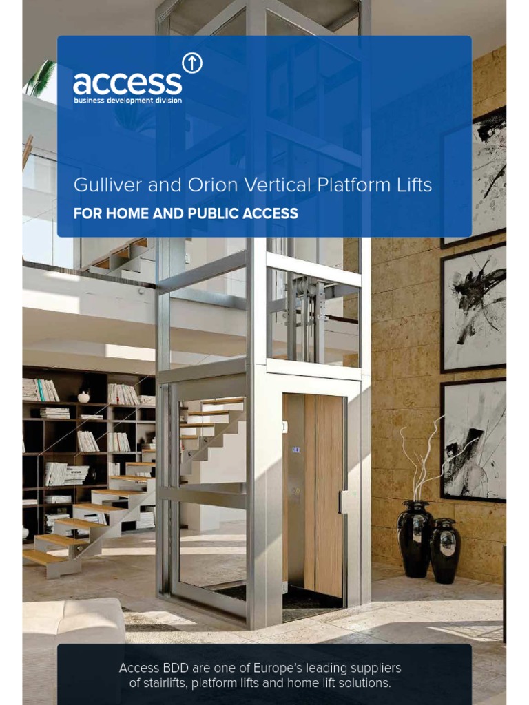 Gulliver and Orion Vertical Platform Lifts PDF | PDF | Elevator | Door
