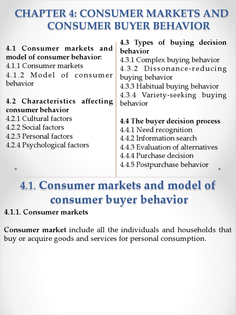 Understanding Consumer Markets and Buyer Behavior: An Analysis of Cultural, Social, Personal ...