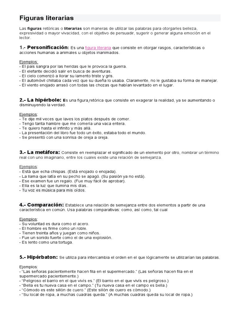 Guía de Figuras Literarias | PDF