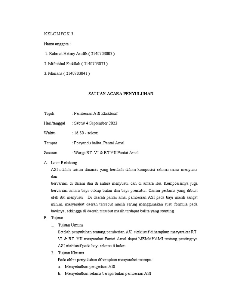 SAP ASI Eksklusif KLP 3 | PDF