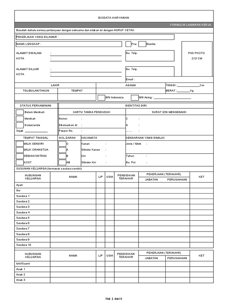 Application Form - Program Trainee | PDF