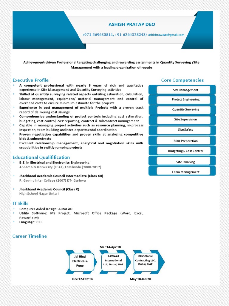 Resume - ASHISH PRATAP DEO PDF | PDF | Dubai
