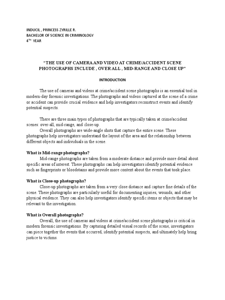 Inducil Report Case Study | PDF | Forensic Science | Witness