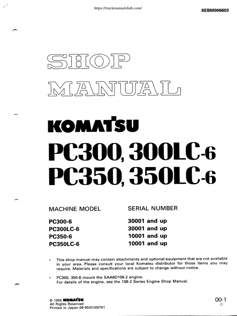 Komatsu PC 300 Service Manual | PDF