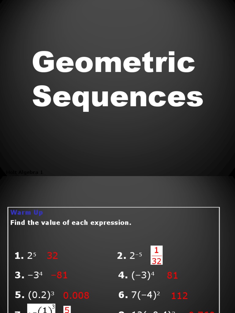 G10 Math Q1-Week 3-Geometric Sequence | Download Free PDF | Sequence ...