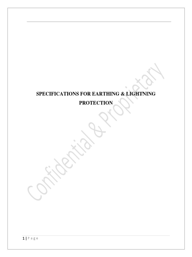 Specifications For Earthing & Lightning Protection | PDF | Solar Panel | Photovoltaics