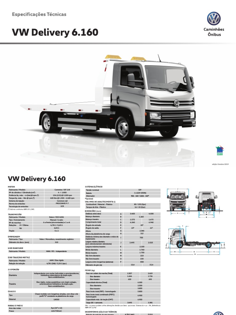 VW Delivery 6.160 | PDF | Eixo | Indústria automobilística