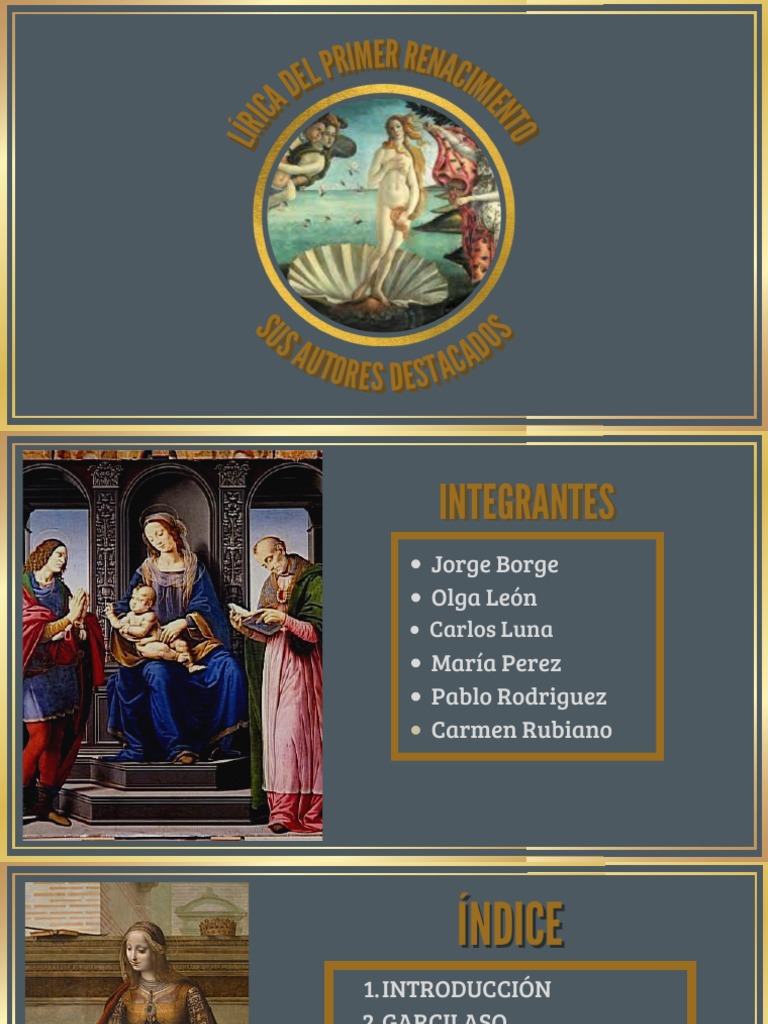 Lírica Del Primer Renacimiento | PDF | Arte | Poesía