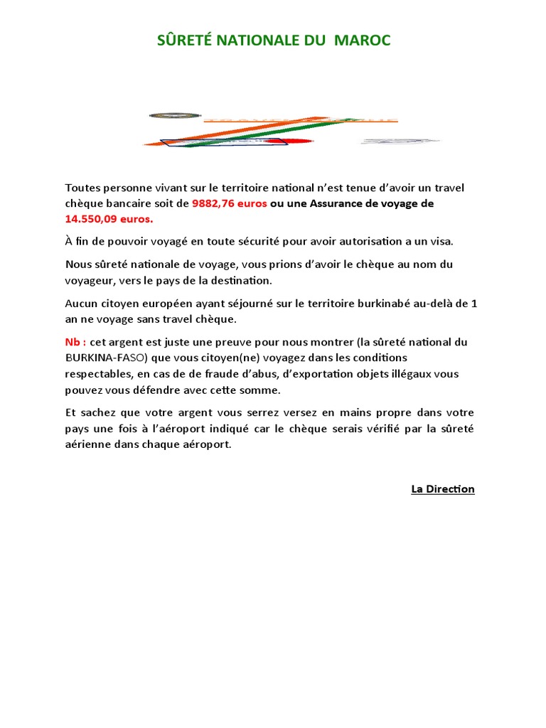 Travel Cheque | PDF | Finance et gestion monétaire