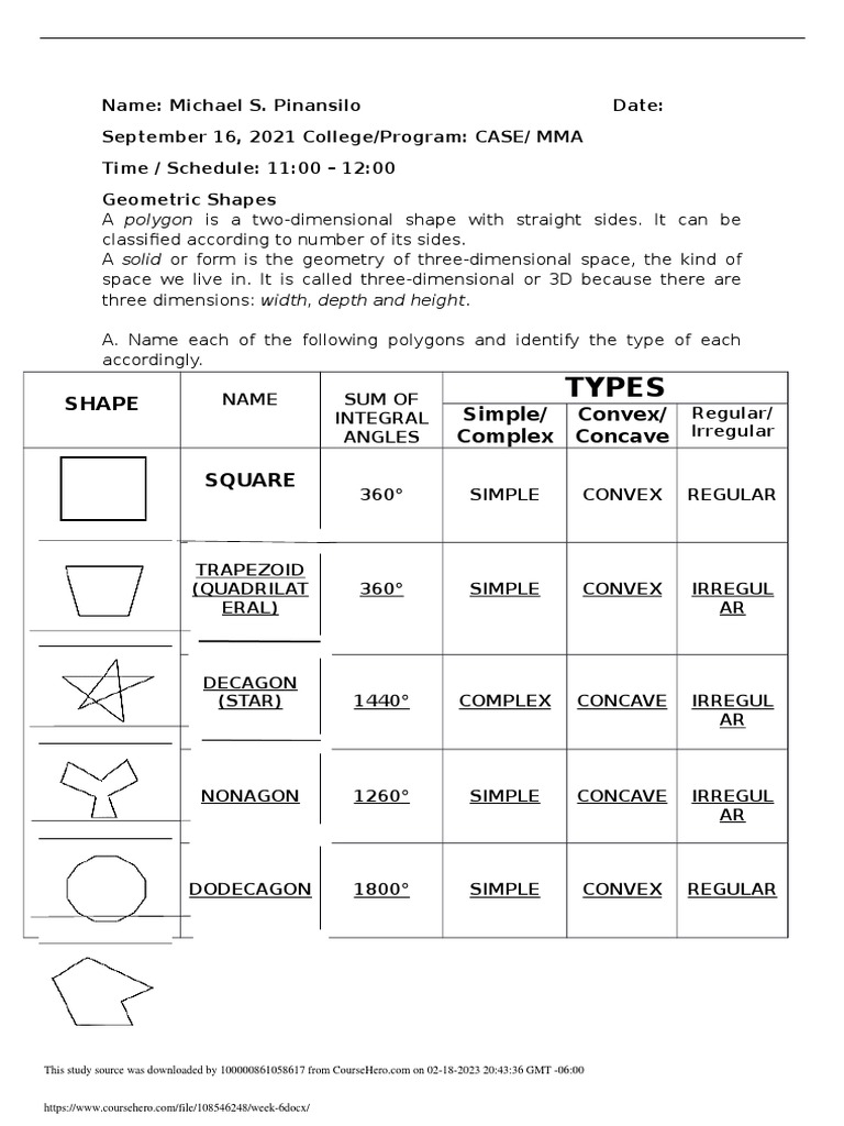 Week 6 PDF | PDF | Shape | Pattern