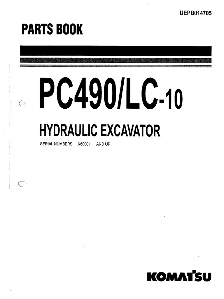 Parts List Komatsu PC490-LC10 PDF | PDF