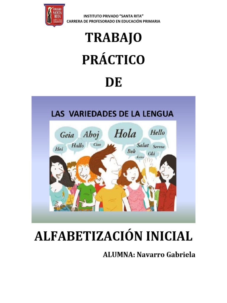 TRABAJO PRACTICO N 9 Alfabetización | PDF | Dialecto | Multilingüismo