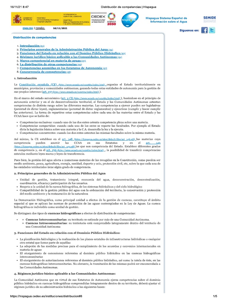 Competencias de Las Ccaa y Del Estado | PDF Competencias de Las Ccaa y Del Estado | PDF