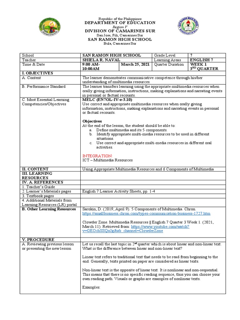 Using Appropriate Multimedia Resources: Six Components of Multimedia ...
