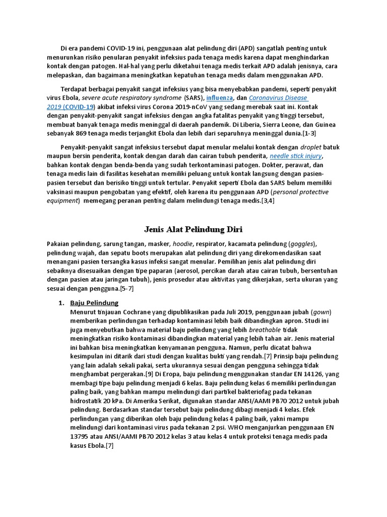 Prosedur Penggunaan APD Head To Toe | PDF