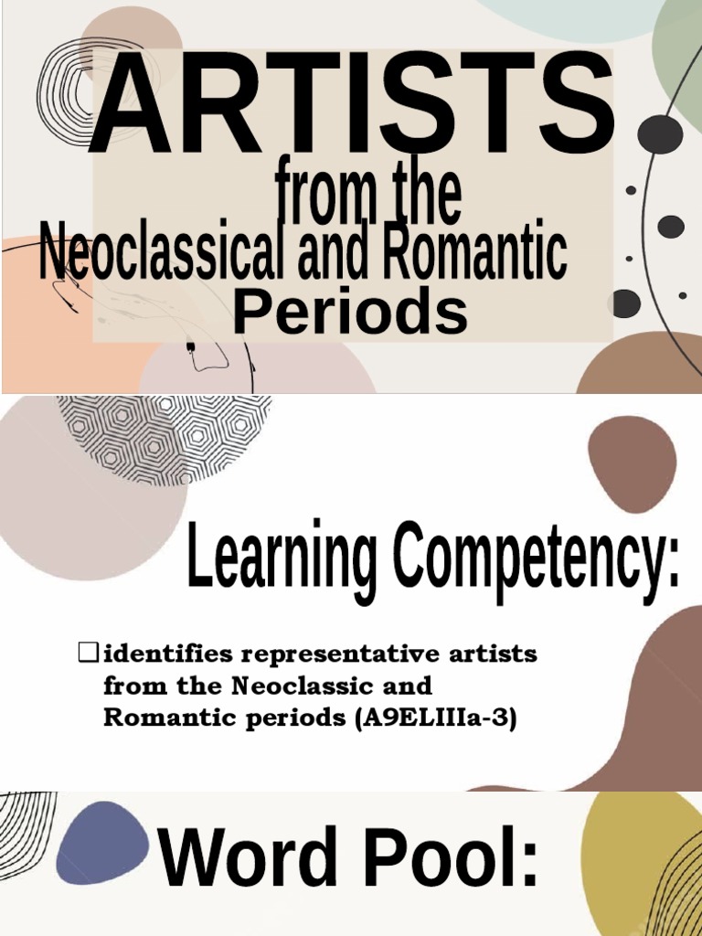 Q3 PPT Arts9 Artist of Neoclassic and Romantic Period | PDF ...