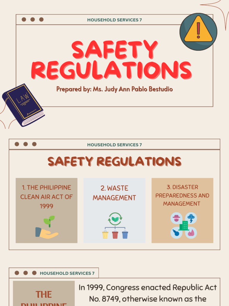 Housekeeping 7-Safety Regulations | PDF | Waste | Emergency Management