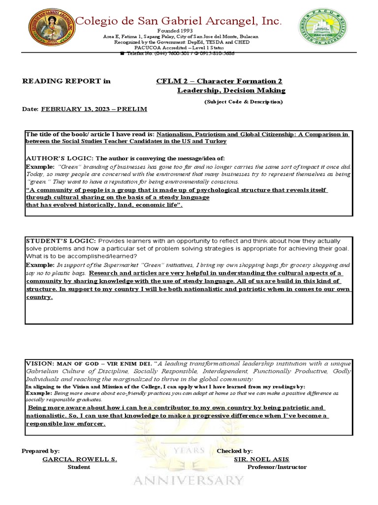 CFLM 2 RRLD Prelim | PDF | Psychology | Behavior Modification