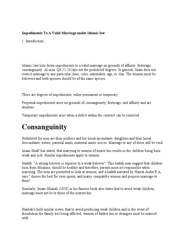 Impediments) .Edited | PDF | Marriage | Kinship And Descent