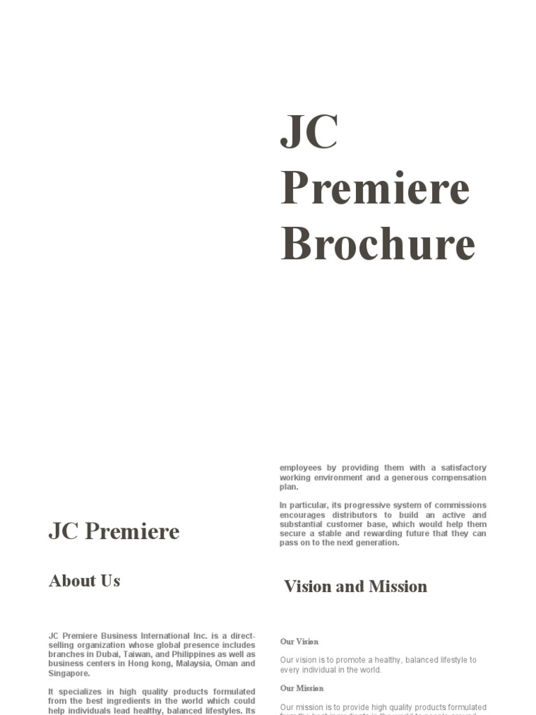 JC Premeire Brochure | PDF | Cholesterol | High Density Lipoprotein