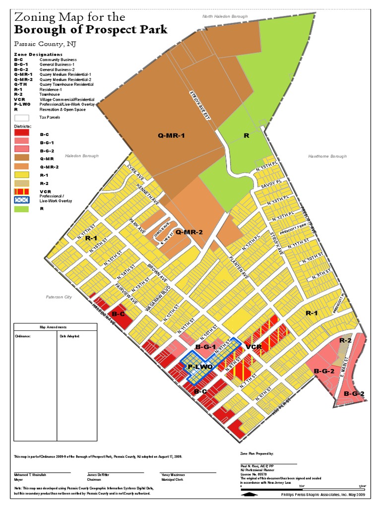 Prospect Park Zoning Map | PDF