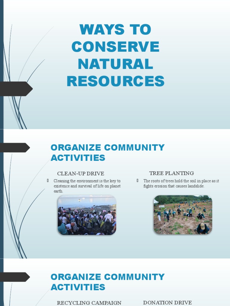 Ways To Conserve Natural Resources | PDF | Wellness | Science & Mathematics
