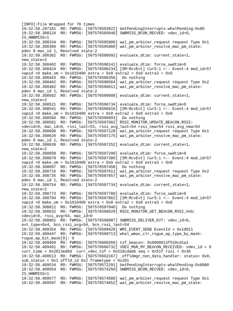 Cnss FW Logs Current | PDF | Computing | Computer Engineering